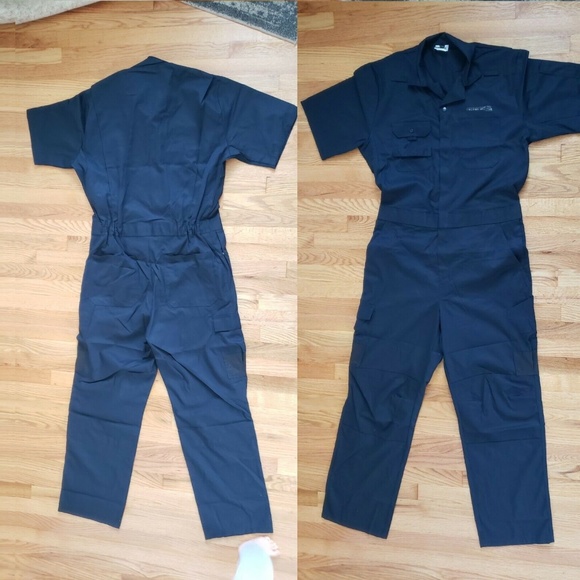 Cintas | Other | Cintas Coveralls Short Sleeve Navy Overalls With ...